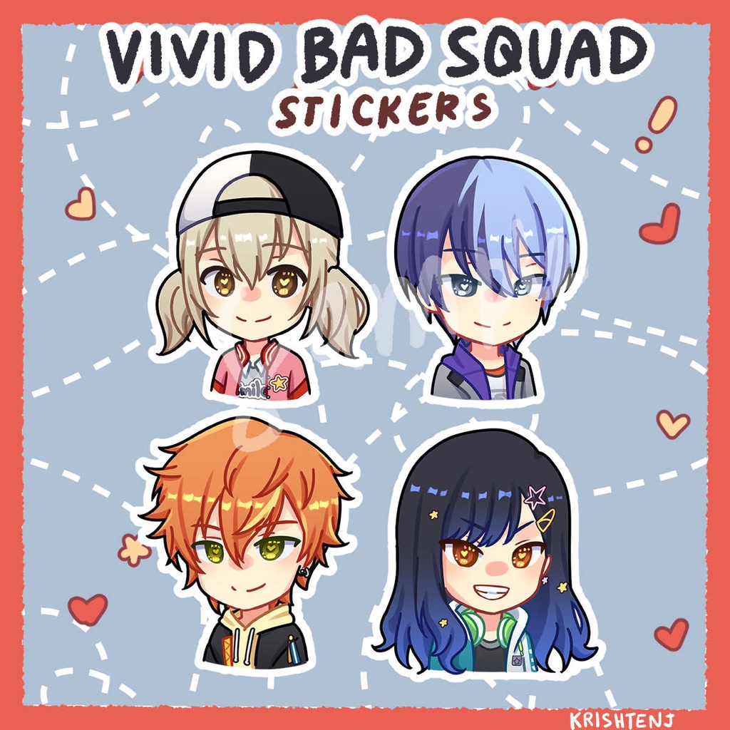 Project Sekai: Vivid Bad Squad Matte Vinyl Stickers: Krishten | Shopee ...