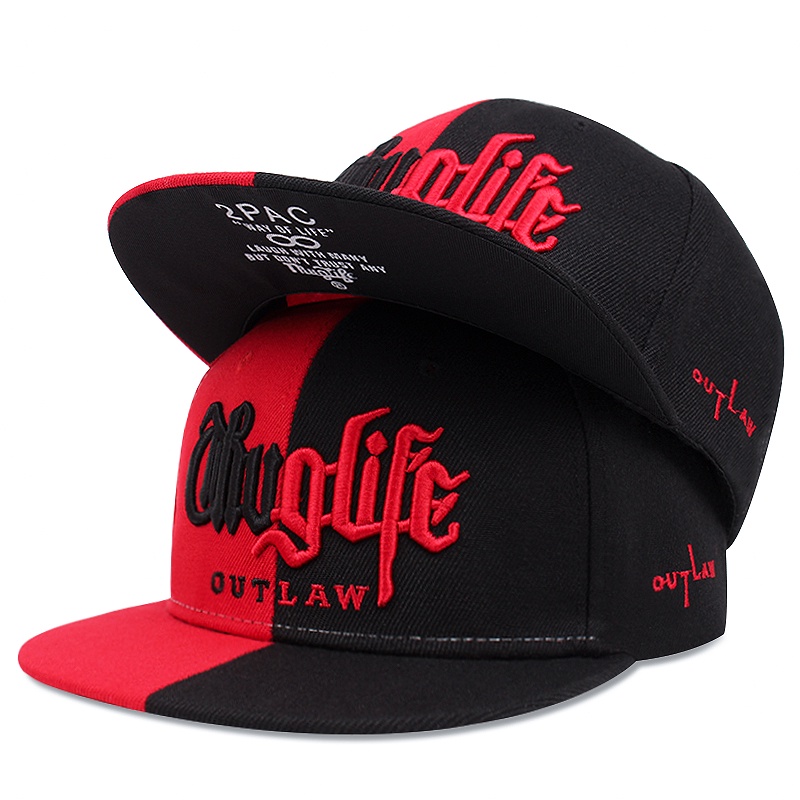 New Splicing cap for men women 2PAC thug life Embroidered snapback cap ...