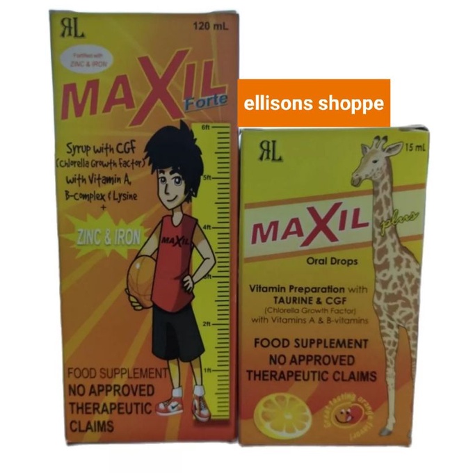 Maxil Forte Syrup(1-9) /Maxil Plus Oral Drops(6months-1yr old) | Shopee ...