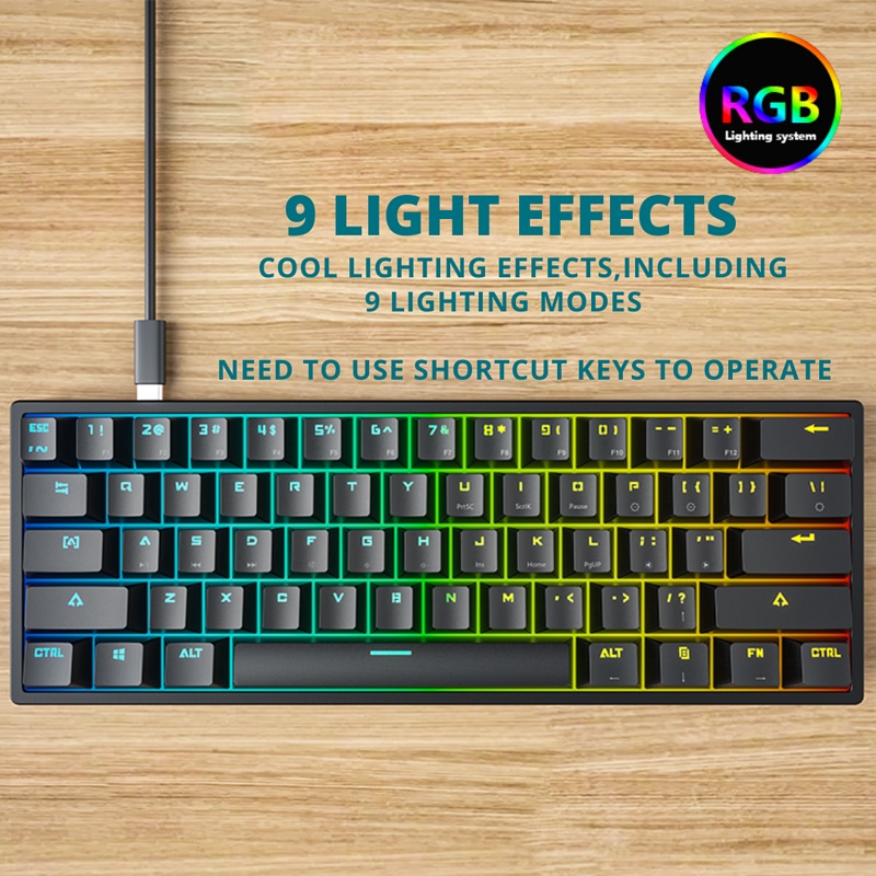 LEAVEN K620 Gaming Mechanical Keyboard Computer Notebook Wired Keyboard ...