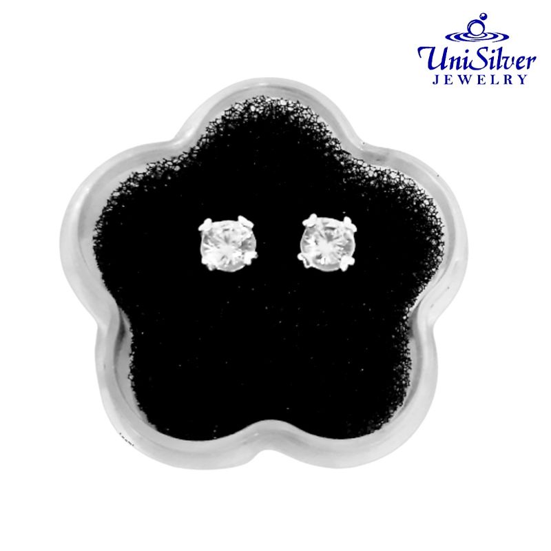 Unisilver 925 Sterling Silver Tiny Earring Stud (ES338-1001) | Shopee ...
