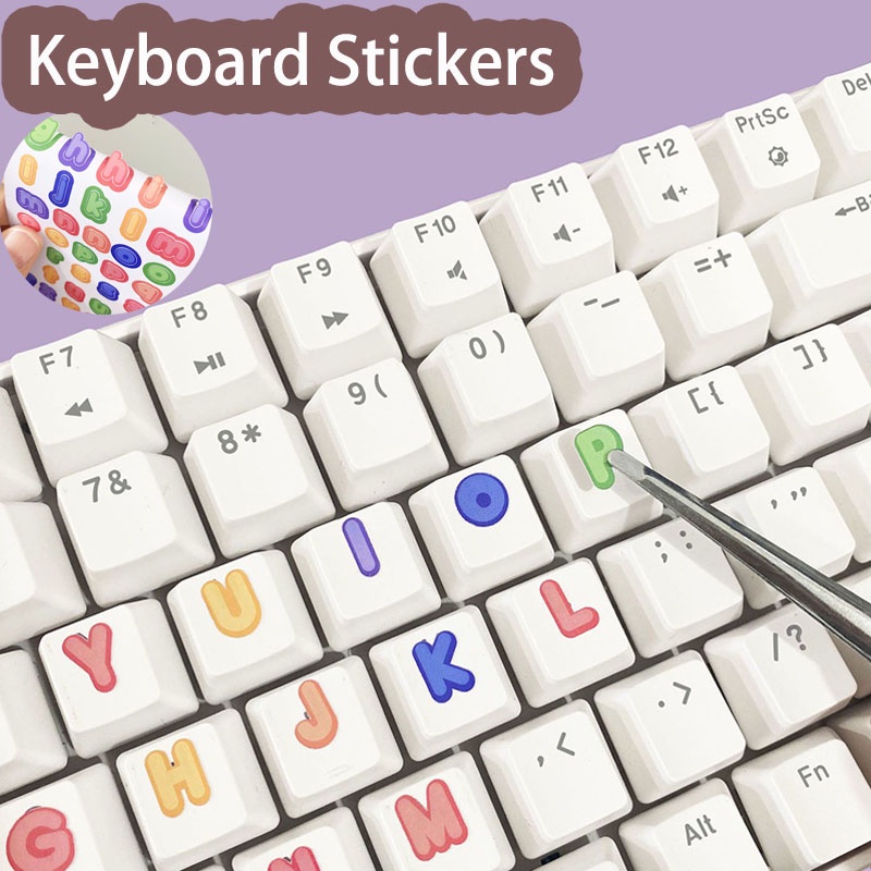 Cartoon Cute Keyboard Stickers Button Stickers Letters and Numbers ...