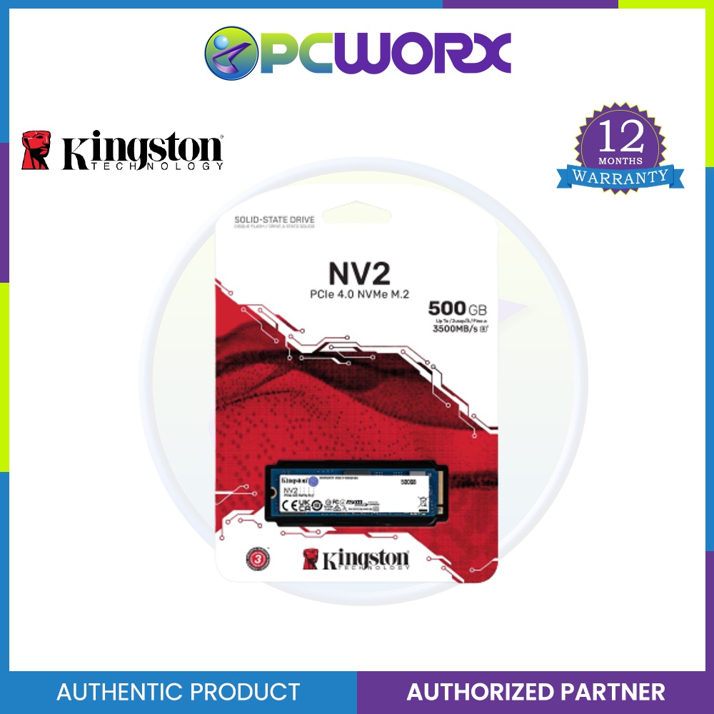 Kingston SNV2S/500G 500GB NV2 Gen4 PCIe NVMe M.2 2280 SSD | Shopee ...