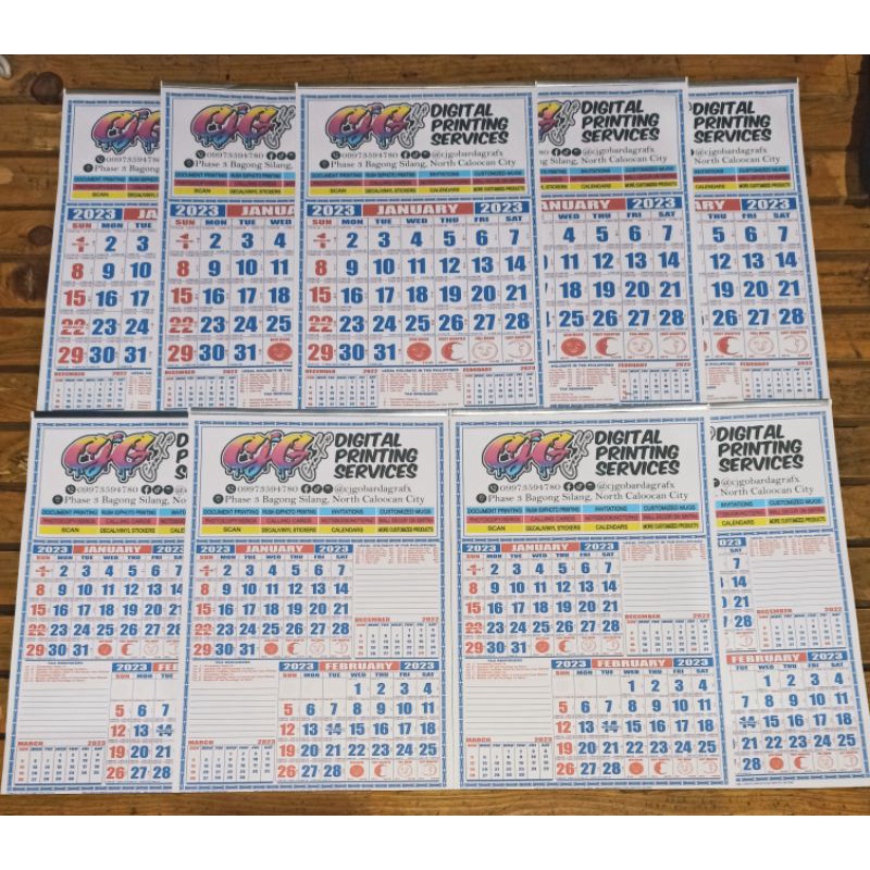 Commercial Calendar 2023 (Legal Size - 6 pages) | Shopee Philippines