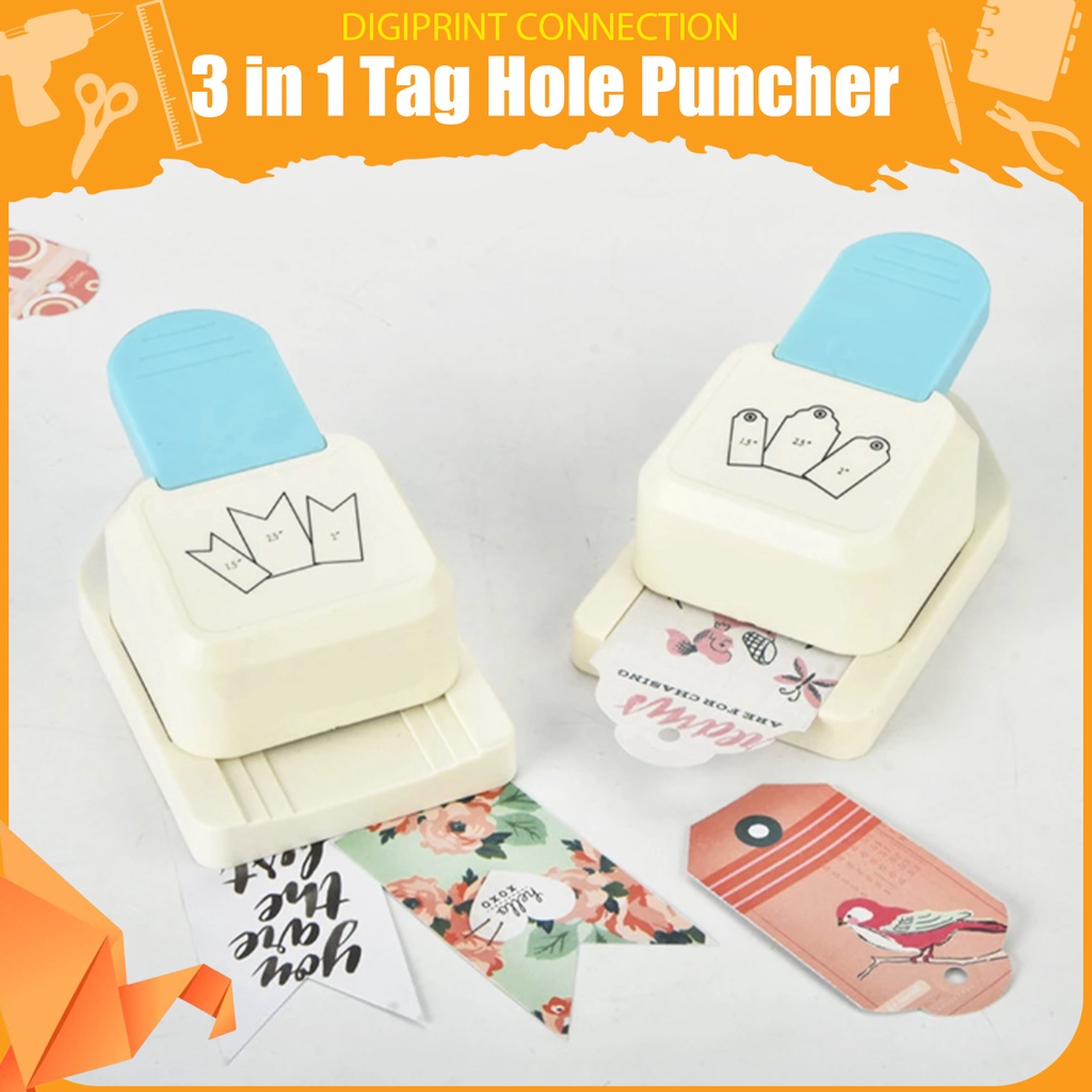 3in1 Tag Hole Puncher Scrapbooking Arts & Craft Price Label Tag ...