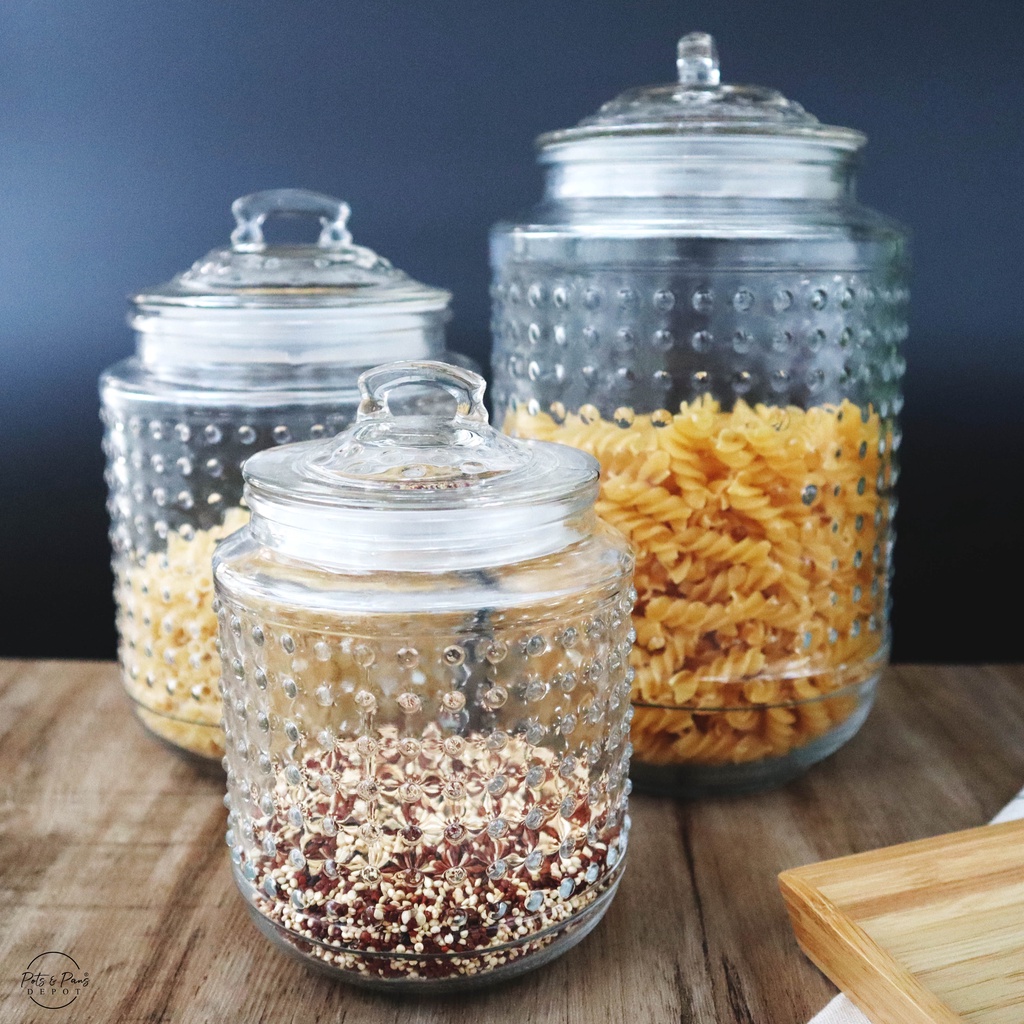 Polka Dot Airtight Glass Jars | Shopee Philippines