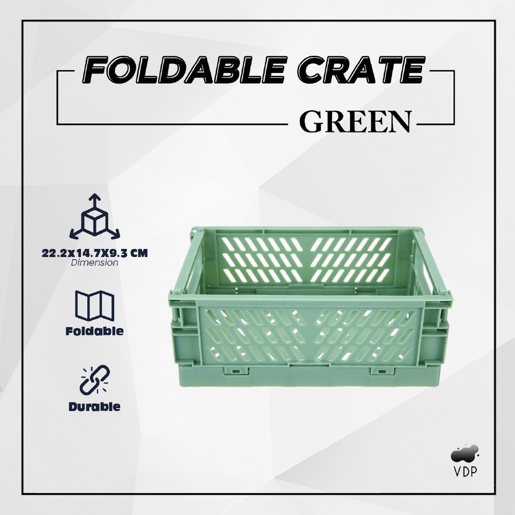 OLS Foldable Stackable Storage Box Basket Bin Plastic Container ...