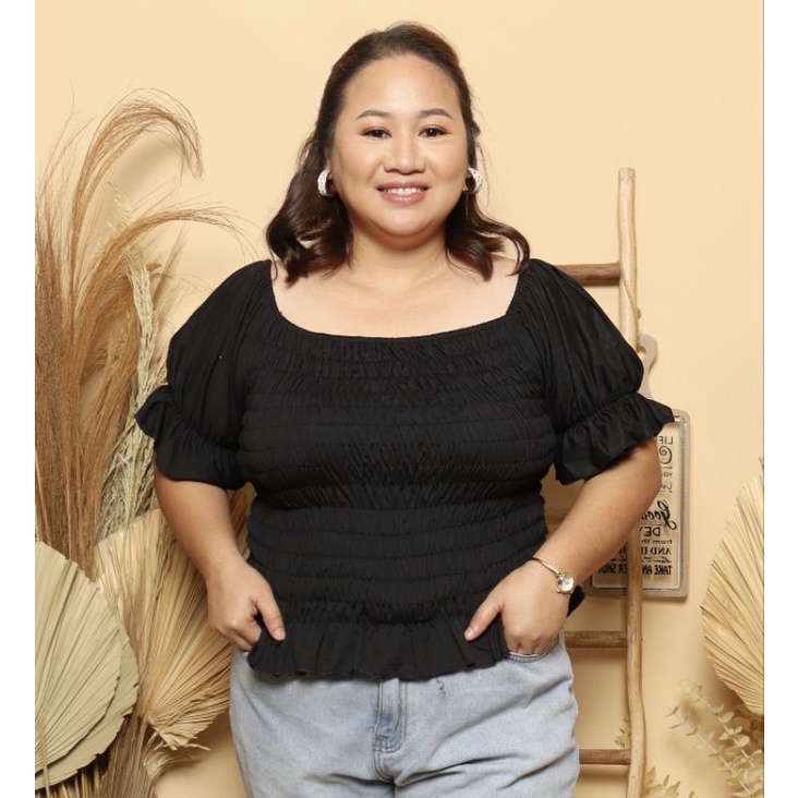 PLUS SIZE PUFF SLEEVE SMACKING TOP (XL-3XL) | Shopee Philippines