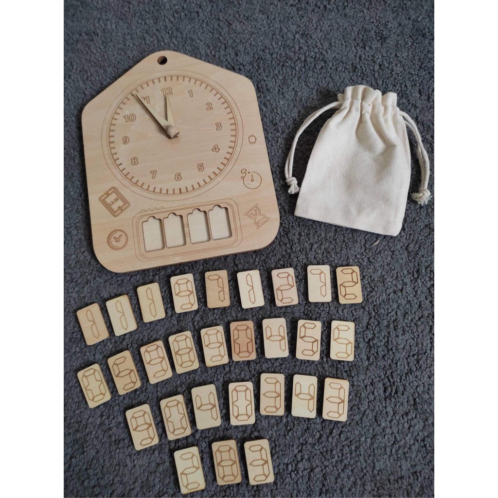 Montessori Wooden Clock / Telling Time / Learning toys / Educational ...