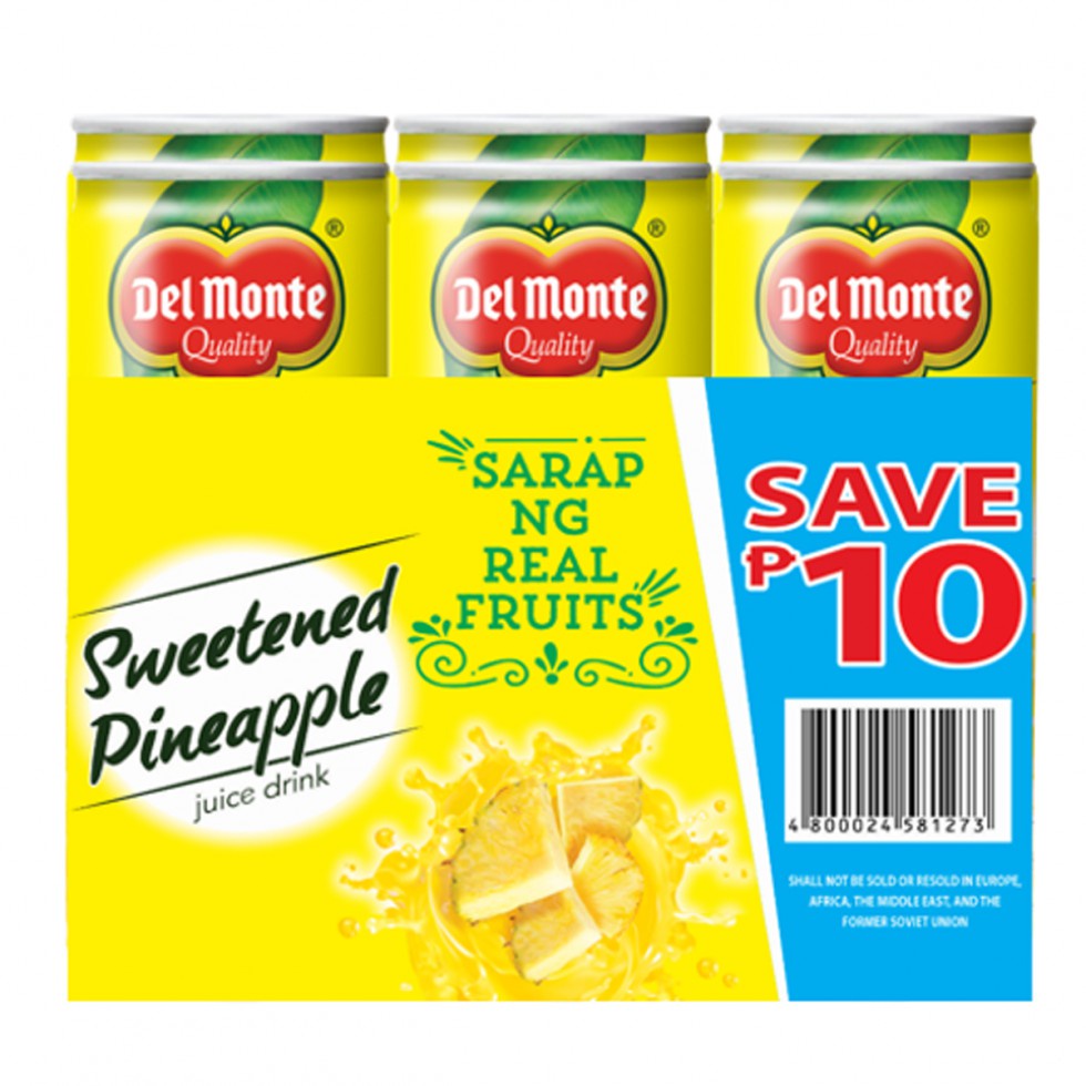 Del Monte Sweetened Pineapple 202 6Pack 220Ml | Shopee Philippines