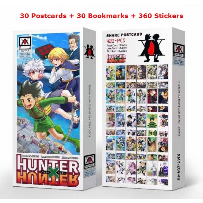 HUNTERXHUNTER 420 PIECES (30 Postcards + 30 Bookmarks + 360 Mini ...