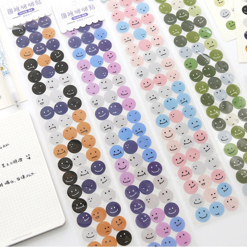 Tirado round face Bo Bo creative ins cute little emoji hand account decorative sticker | Shopee ...