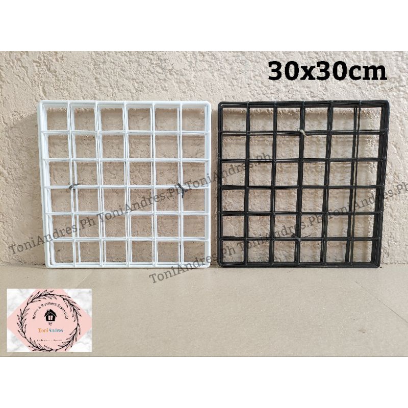 (30x30cm) Metal Screen Wire Mesh Grid Wall Panel Organizer Wall Decor ...