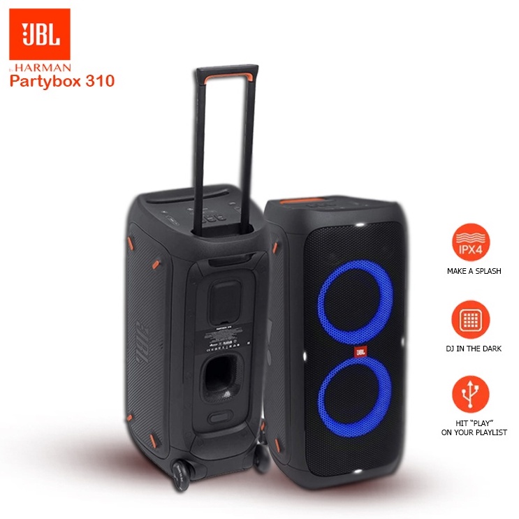 JBL Partybox 310 Portable Party Speaker Bluetooth Speaker With Mic And Guitar Input | Shopee ...