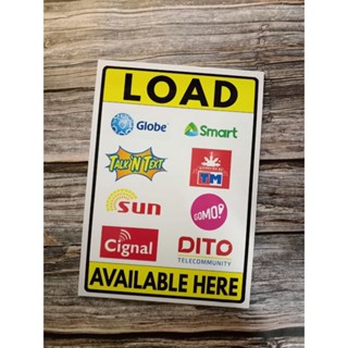 Load Available Signs, E-load, Loading Station Signage. Globe, Smart, TM ...