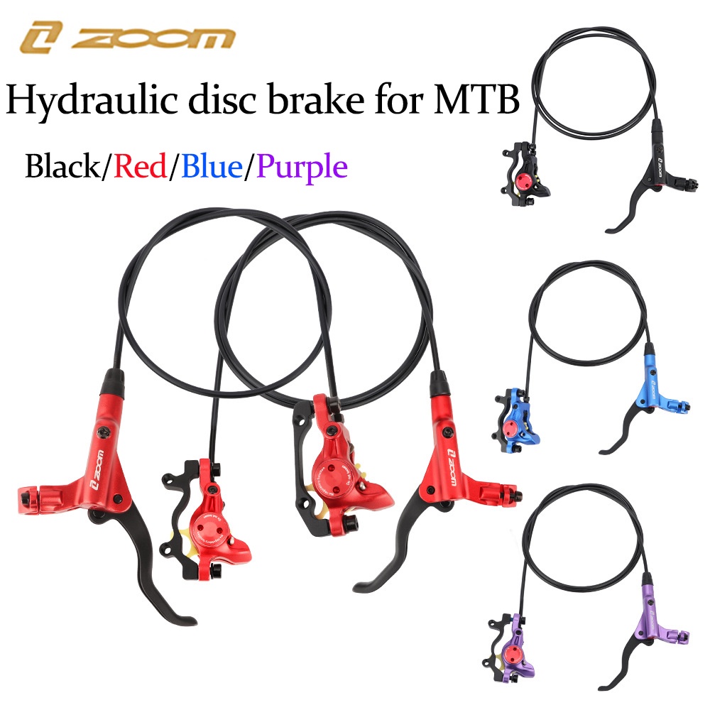 ZOOM Hydraulic Brake Set 2 Piston Mountain Bike Disc Brake Calipers MTB ...
