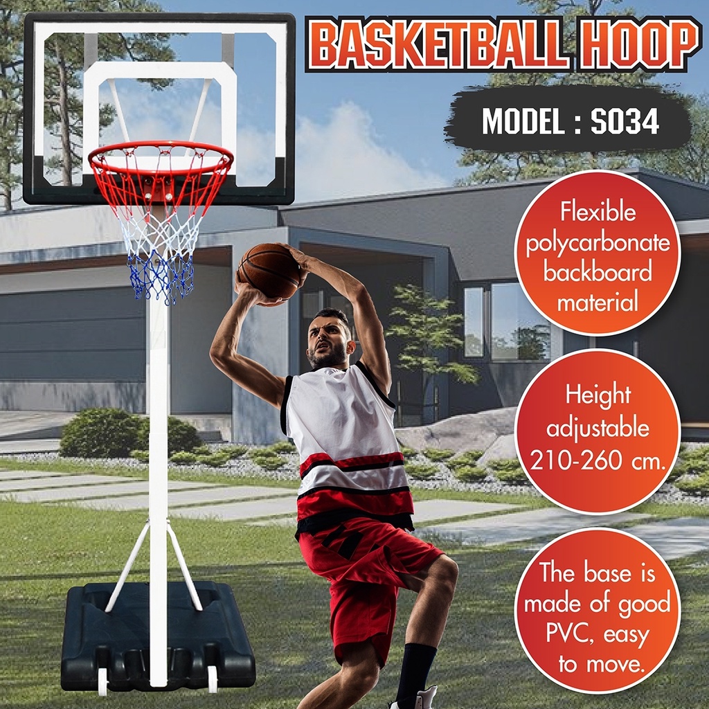 B&G Basketball Hoop Bass Loop, Adjustable Basketball Ring with Stand ...