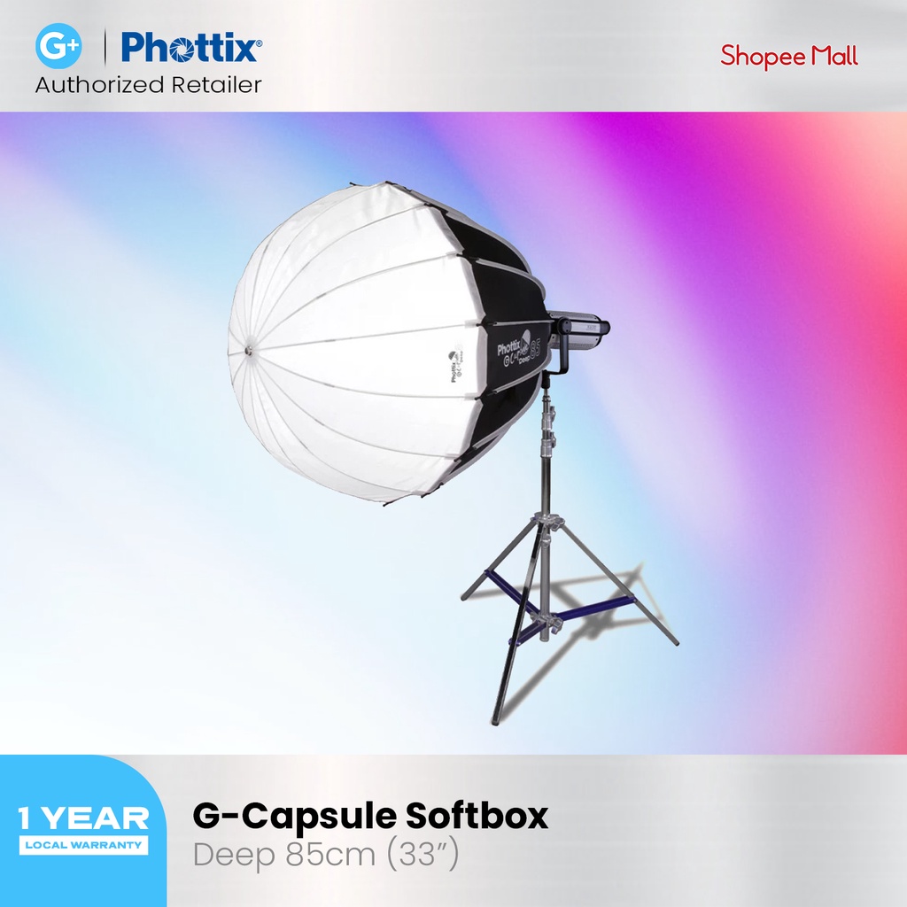 Phottix GCapsule Multifunction EZ-up Modifier Softbox with Magnetic Gel Filter Set G Capsule ...
