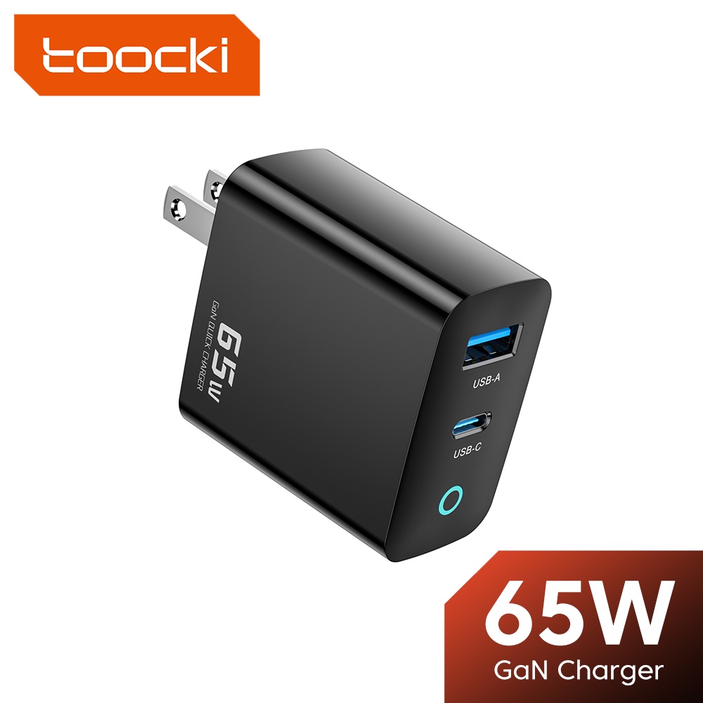 Toocki 65W GaN Charger Fast Charging 3.0 PD USB Type C Wall Adapter ...