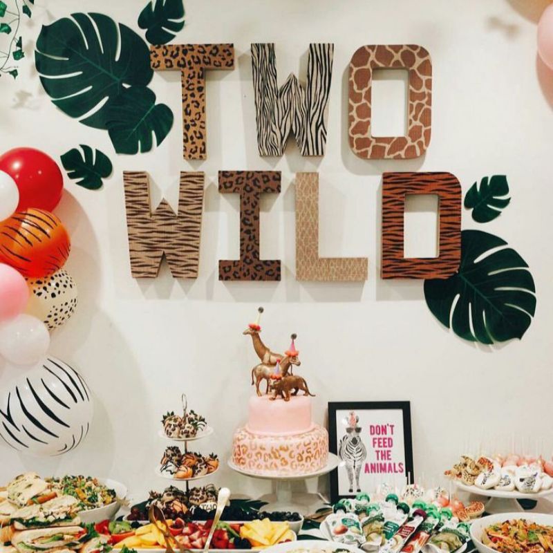 Safari Theme 12 INCHES customized letter standee customized party decor ...