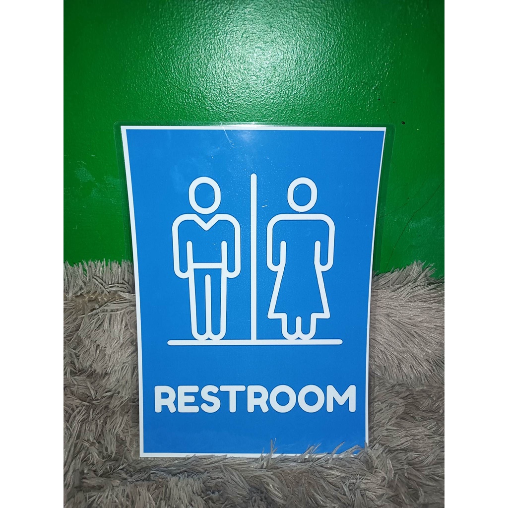 RESTROOM SIGNANE LAMINATED A4 SIZE | Shopee Philippines