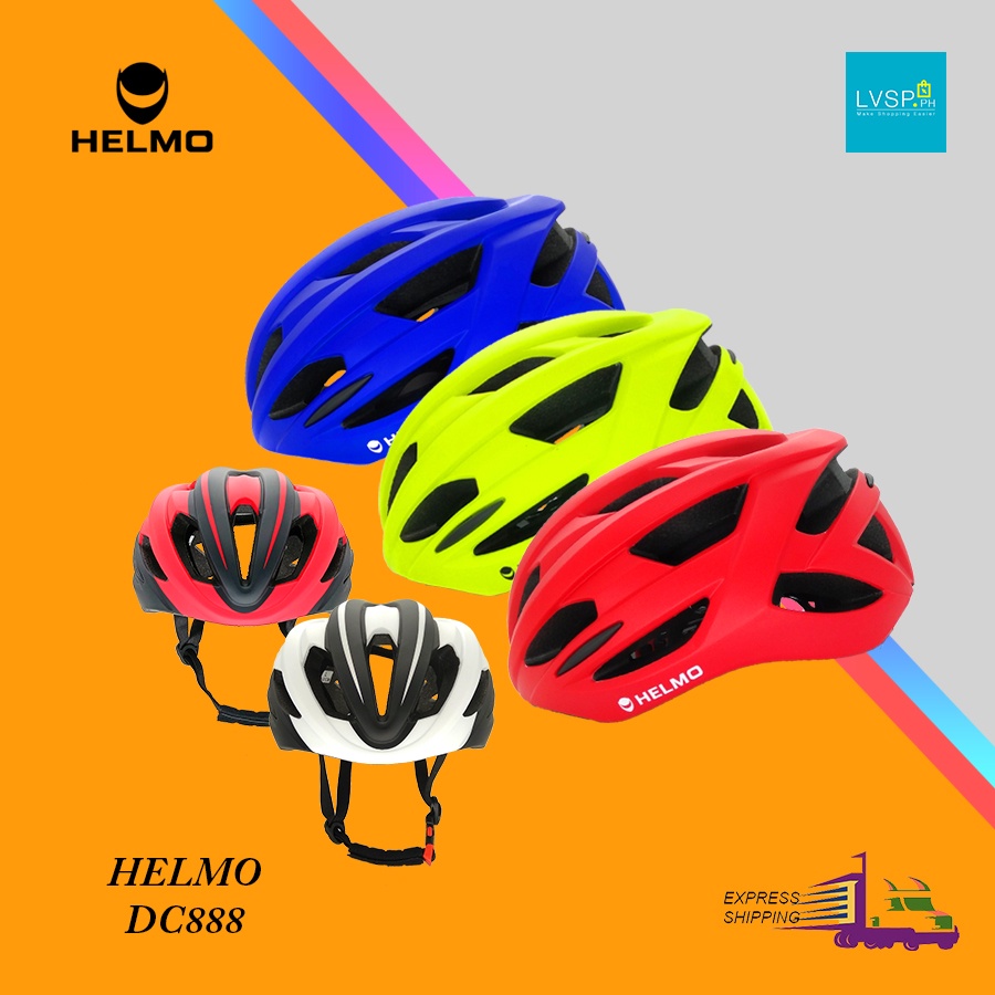 HELMO Bicycle safety helmet DC888 with adjuster | Shopee Philippines