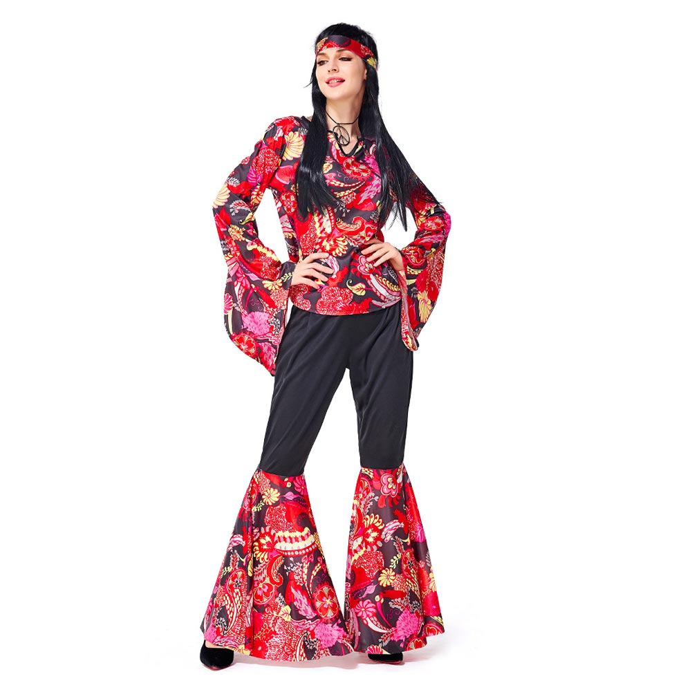 Halloween cosplay 70S hippie costume | Shopee Philippines