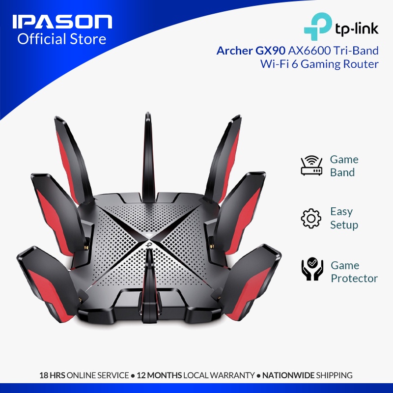 Tp-link archer GX90 AX6600 tri-band wifi6 MU-MIMO gaming router ...