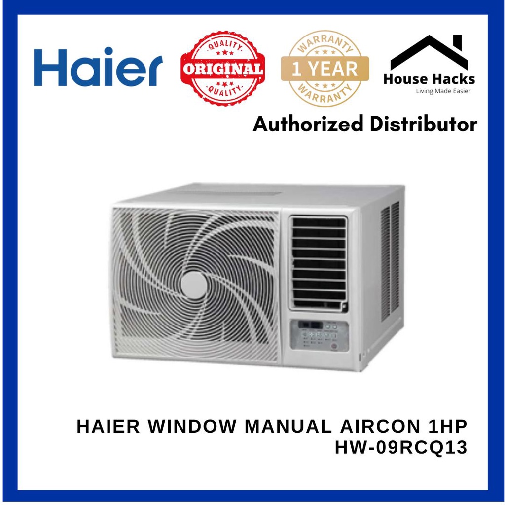 Haier Window Manual Aircon 1HP HW-09RCQ13 (House Hacks) | Shopee ...