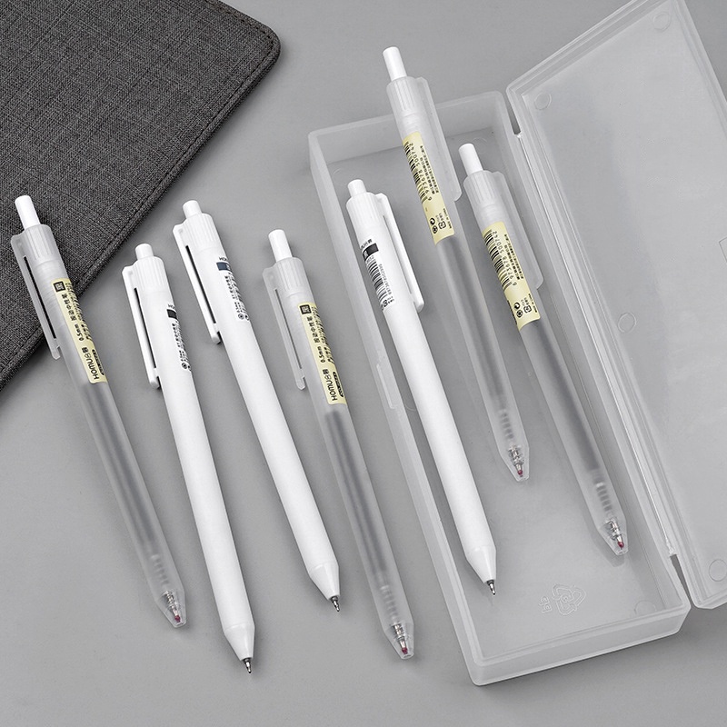 0.5MM Press-type Gel Pen MUJI Stlye Retractable Sign Pen Student ...