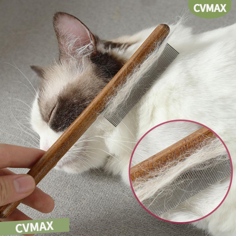 CMAX Pet Comb For Long and Short Haired Cats With Rounded Ends Wooden ...