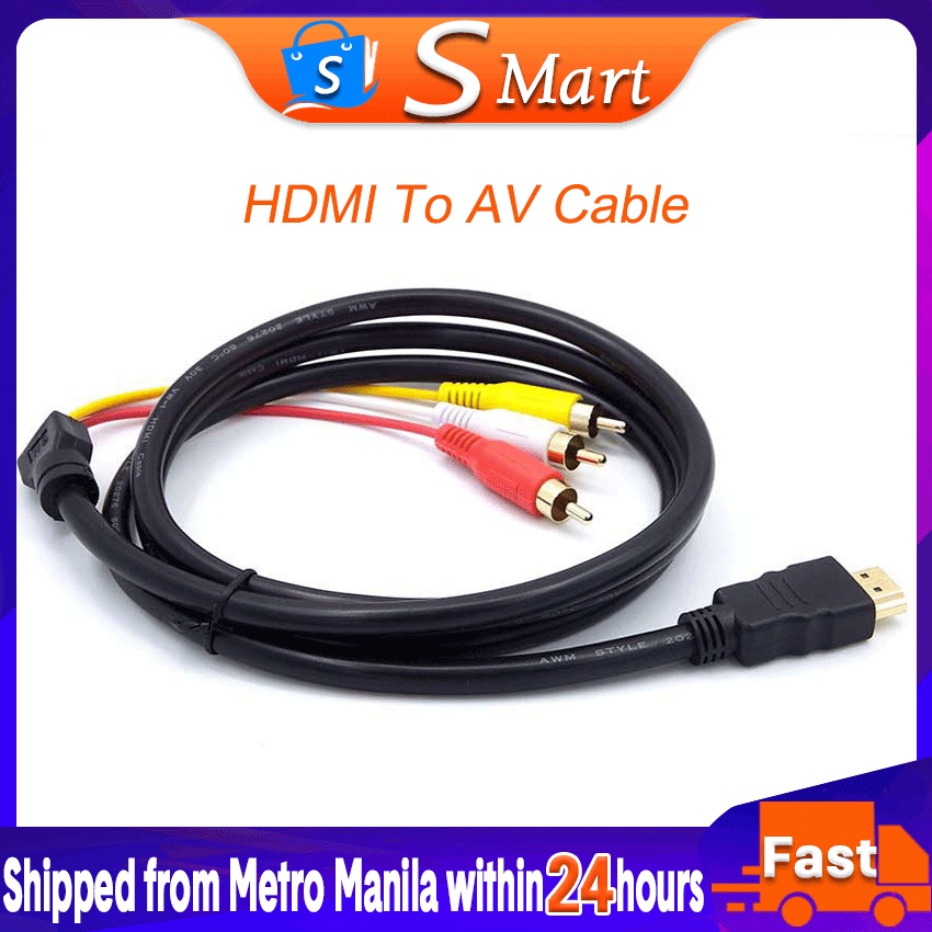 HDMI Cable Male to 3RCA AV Composite Male M/M Connector Adapter Cable ... HDMI Cable Male to 3RCA AV Composite Male M/M Connector Adapter Cable ...