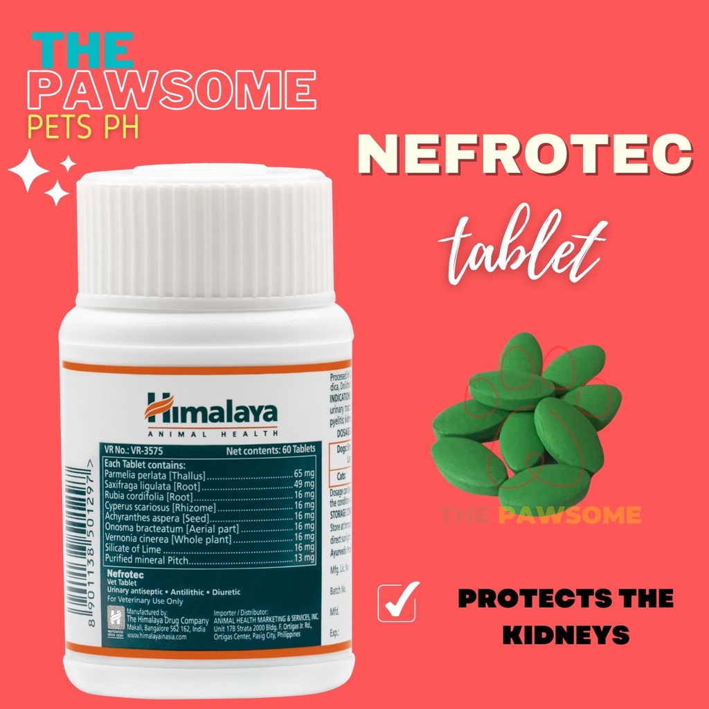 Nefrotec Tablet for Dogs and Cats (Authorized Himalaya Product ...