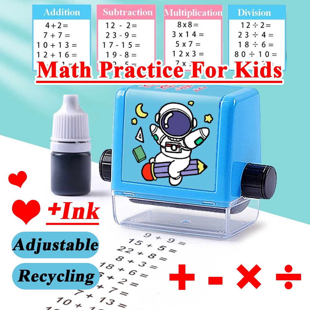 Number Rolling Stamp Addition And Subtraction Seal Stamp Math Practice ...