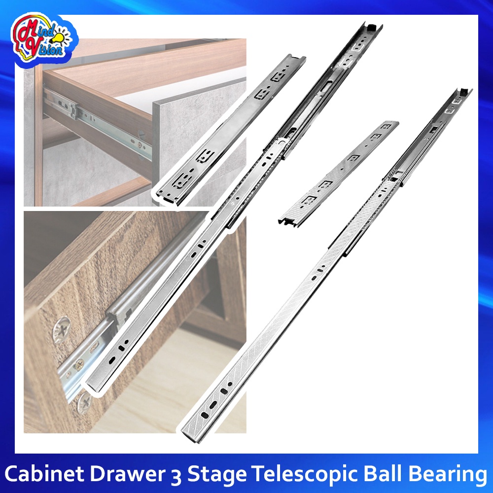 Drawer Guide Full Extension Ball Bearing Heavy Duty Drawer Roller ...