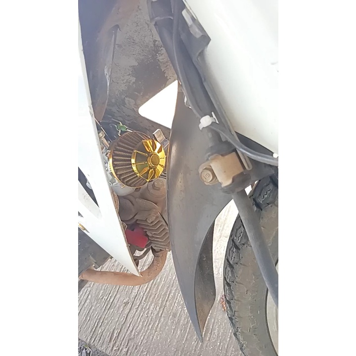 MOTORCYLE AIR FILTER FOR RUSI DELTA | GOLD | SMALL MUSHROOM HEAD TYPE ...
