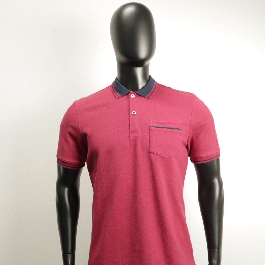 COLLEZIONE C2 Regular FIT 22MT1K106 RED Pique Polo Shirt Wear Men Key ...