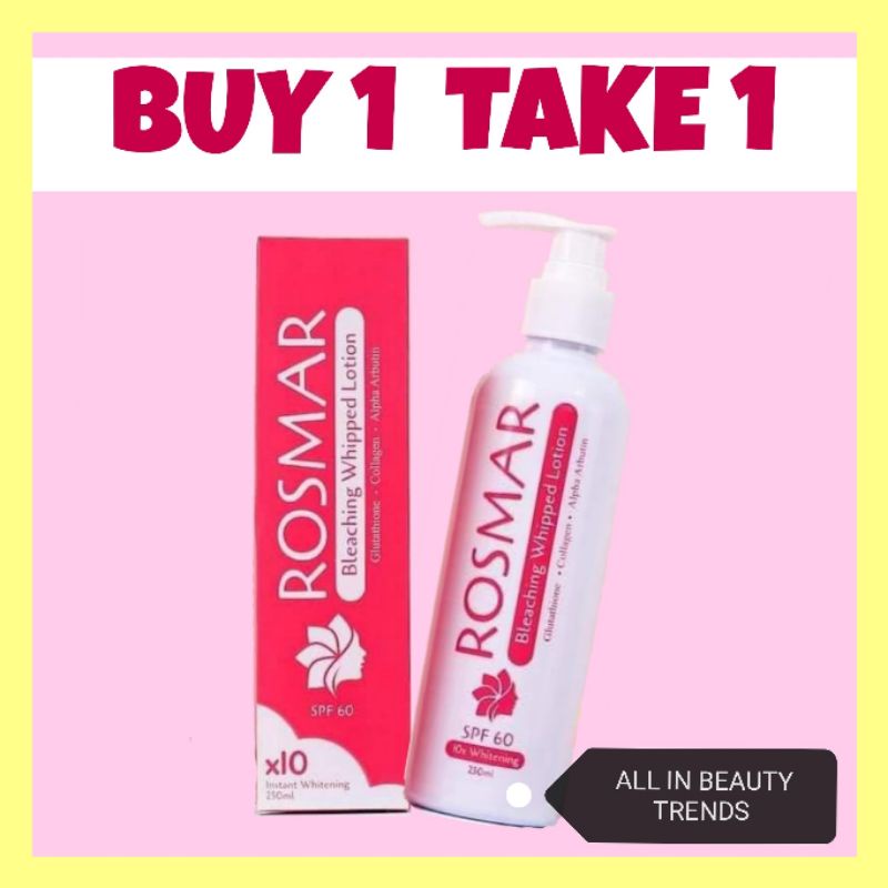 BUY 1 TAKE 1 Rosmar Bleaching Whipped Lotion B1T1 | Shopee Philippines