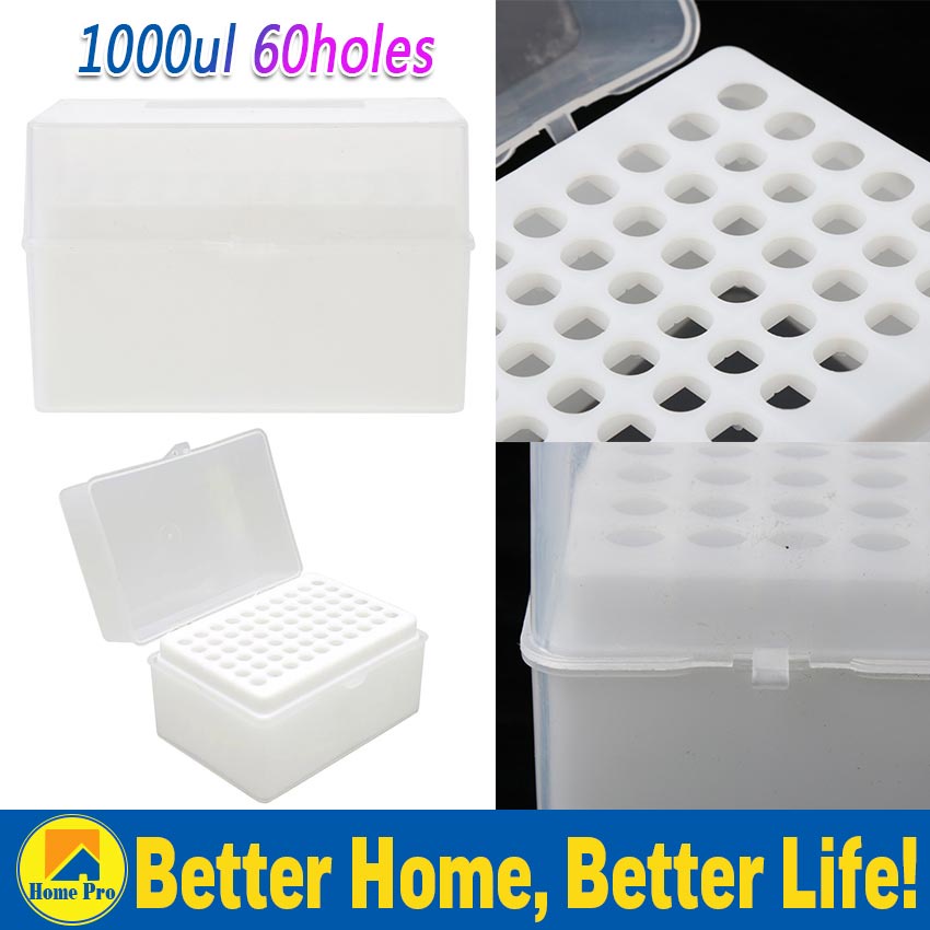 60 Holes Plastic Pipette Tips Box 1000ul Chemical Biological Lab ...