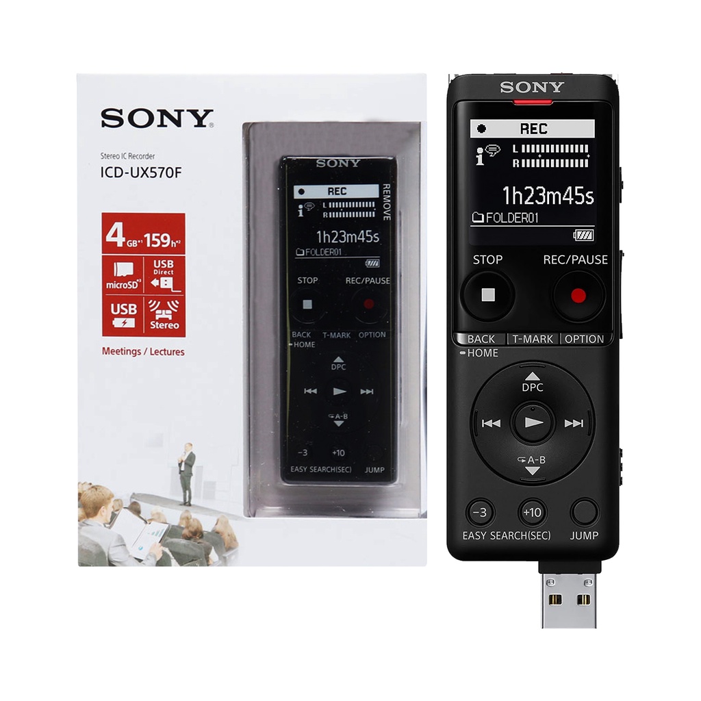 ICD-UX570F Digital Voice Recorder UX Series Up to 4GB of built-in ...