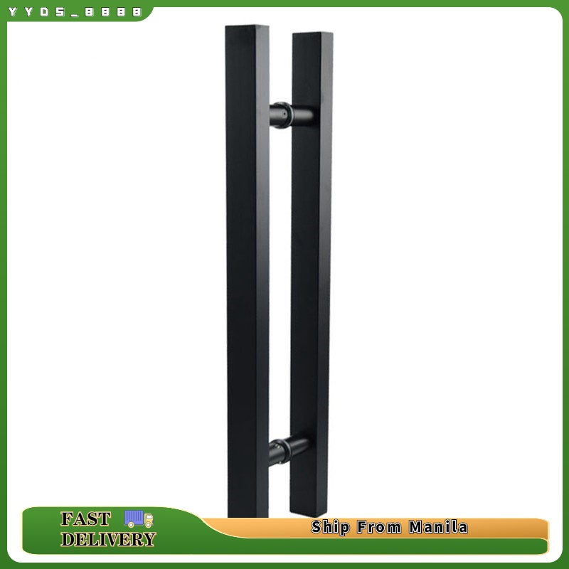 Heavy Duty Stainless Steel Frosted Black Push Pull Door Handle Glass ...