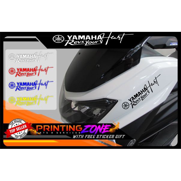 Yamaha Revs Your Heart Signature Cut-out Sticker Decals Durable Glossy ...