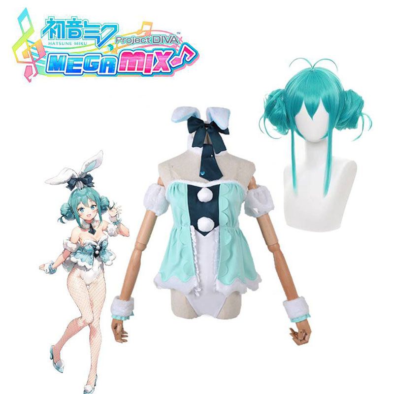 Hatsune Miku cosplay costume Hatsune Miku White Bunny cosplay clothes ...