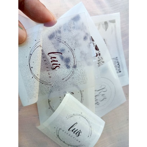 customised semi transparent sticker/label/logo 10pcs. - Lynderm Store