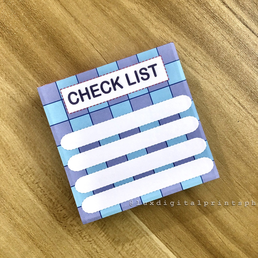 MP008 cute pastel checkered memo paper note/note reminder/planner to do ...