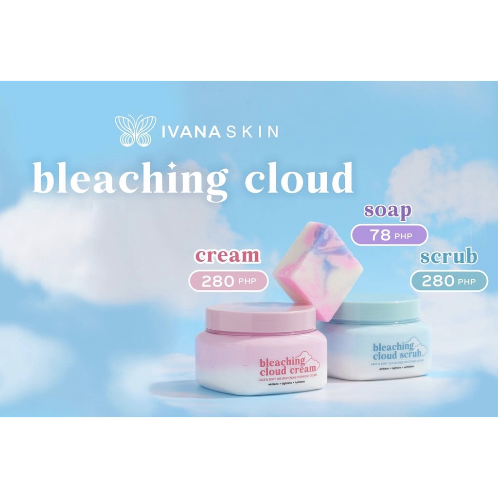 Authentic Ivana Skin Cloud Bleaching Scrub, Cream and Soap 70g | Shopee ...