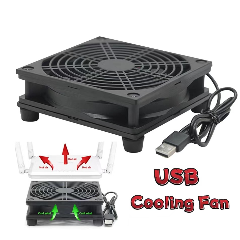 Cooling Air Fan For Router Radiator TV Set-Top Box Laptop USB Air ...