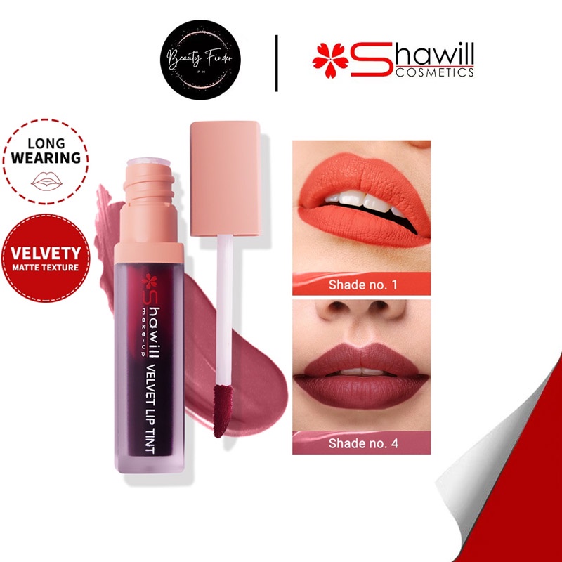 Shawill 4 Shades Velvet Lip Tint Long Wearing Matte Liptint Lip ...