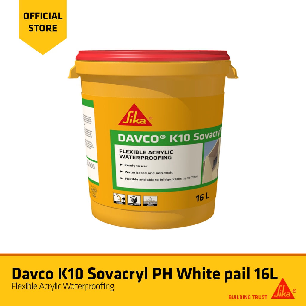 Sika Davco K10 Sovacryl PH White 16L pail | Shopee Philippines