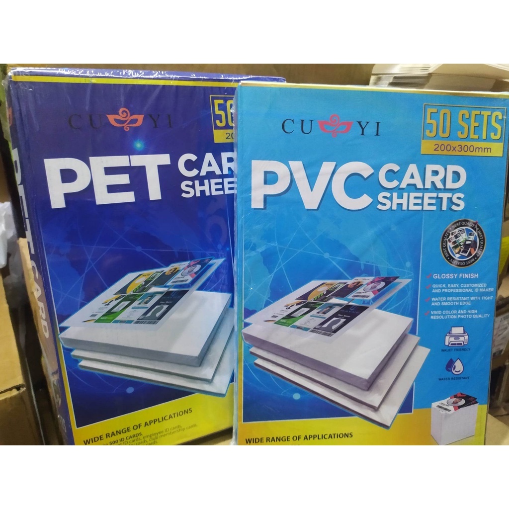 CUYI PVC / PET ID Film (50sets) | Shopee Philippines